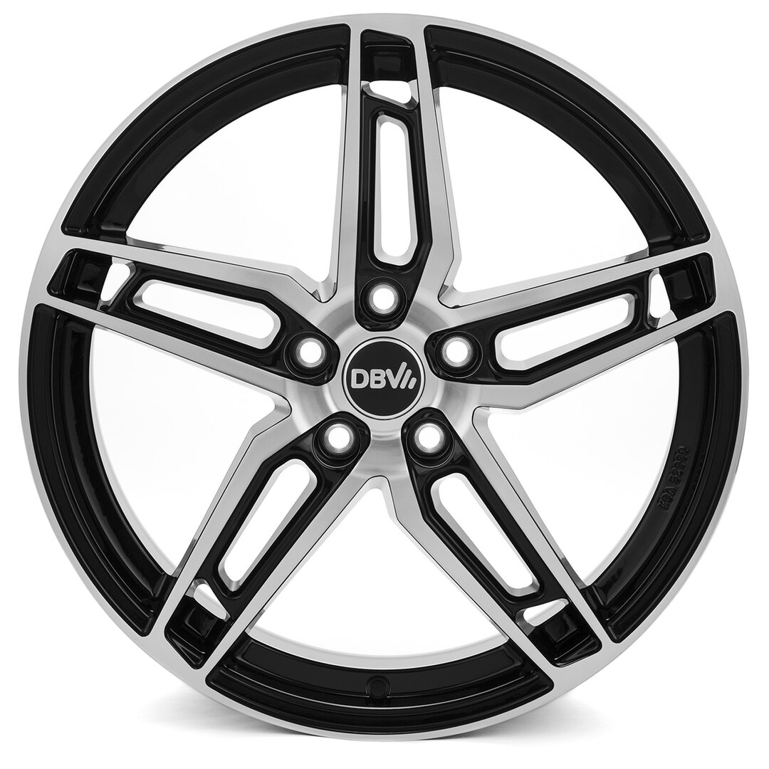 DBV 5DS 005 Schwarz, glänzend, Front poliert | felgenoutlet.de