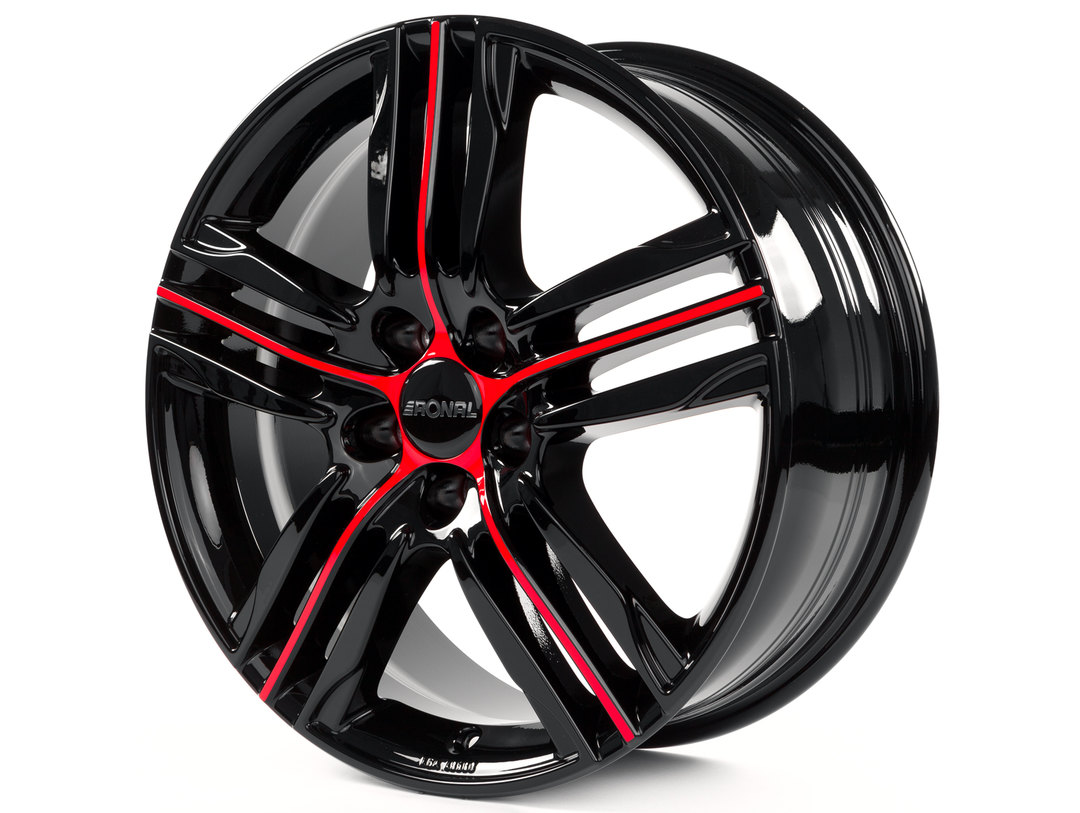 Ronal R57 Jetblack-Red Spoke für Ihren Opel Astra | felgenoutlet.de