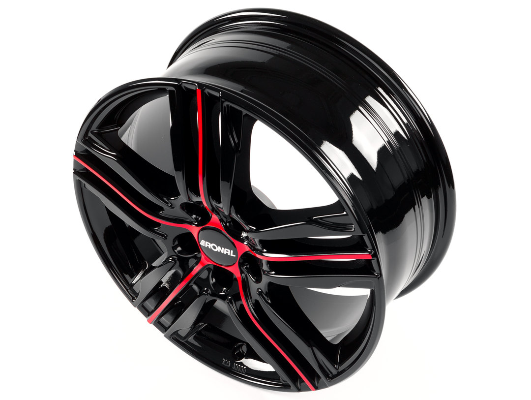 Ronal R57 Jetblack-Red Spoke für Ihren Opel Astra | felgenoutlet.de